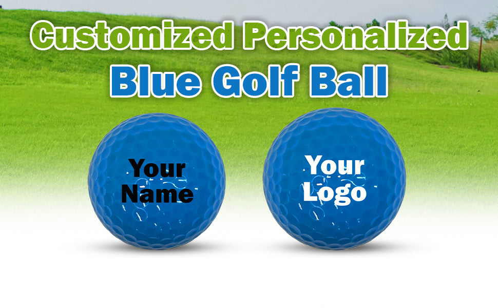 Customized Personalized Blue Golf Ball, 1 Pack Custom Blue Golf Ball ...