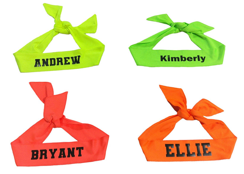 Customized Personalized Sports Tie Headband in Multiple Colors – Sports ...