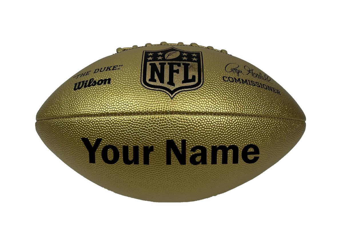 Customized Wilson NFL Gold Duke Replica Football Official Size – Sports ...