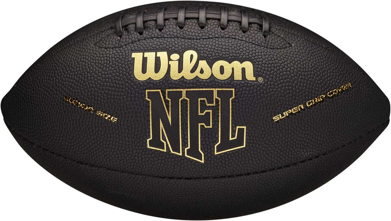 Customized Personalized Wilson Black and Gold Football Official Size ...