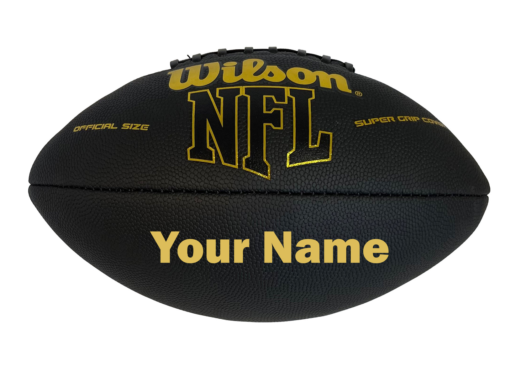 Customized Personalized Wilson Black and Gold Football Official Size ...